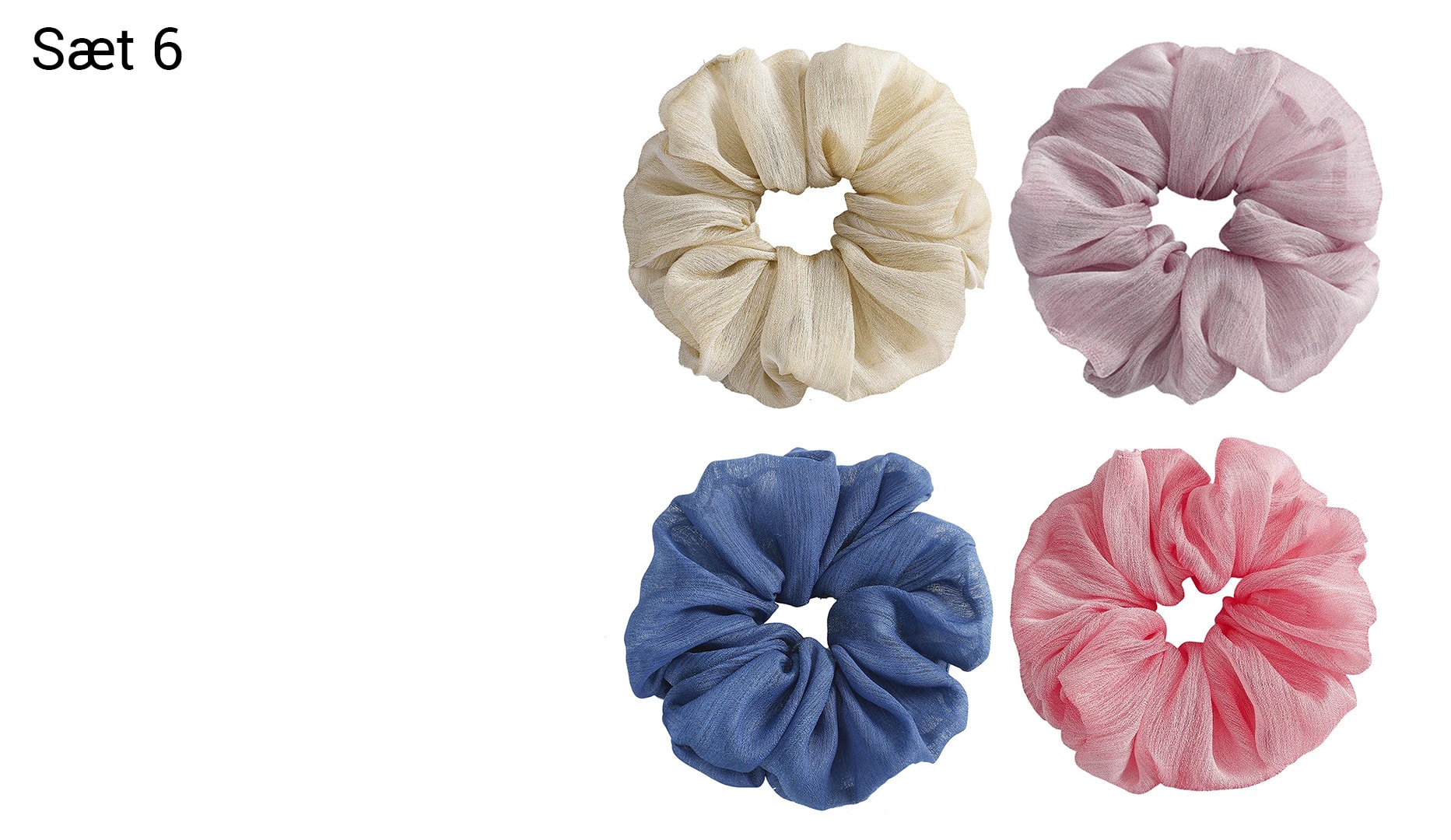 Store scrunchies - sæt af 2 og 4 stk. | Tilbud på oplevelser i ...