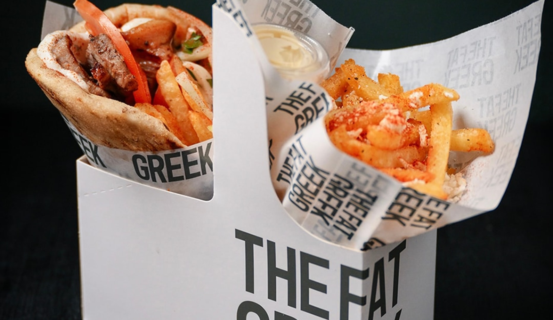 Gyros Combo hos The Fat Greek - Vælg selv og smag den flammegrillede ...